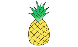 Hoe teken je een ananas? Leer hier stap voor stap tekenen!